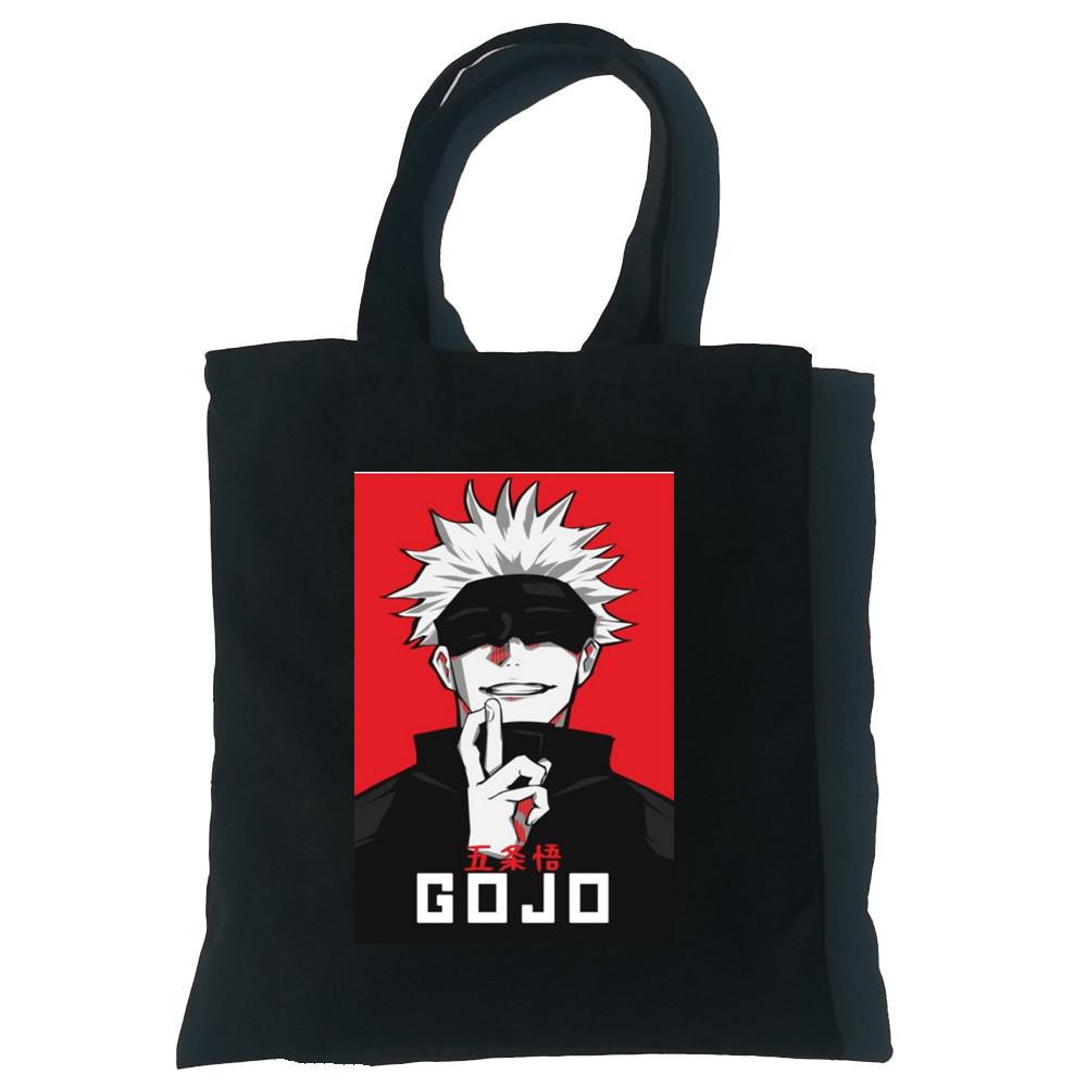 Cheap Gojo Satoru Women Canvas Tote Shopping Bag Girl Jujutsu Kaisen ...
