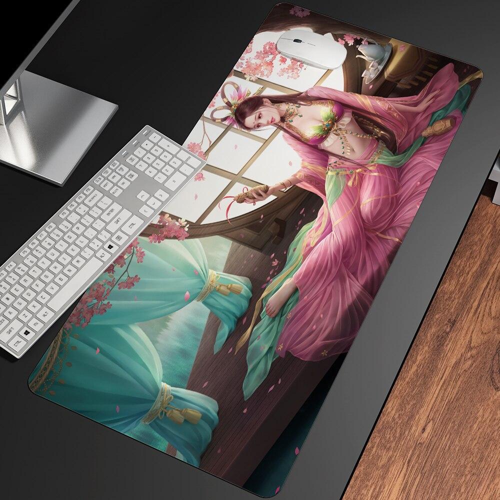 Chinese Style Anime Cute Girl Mouse Pad Oversized Game Desk Pad ...