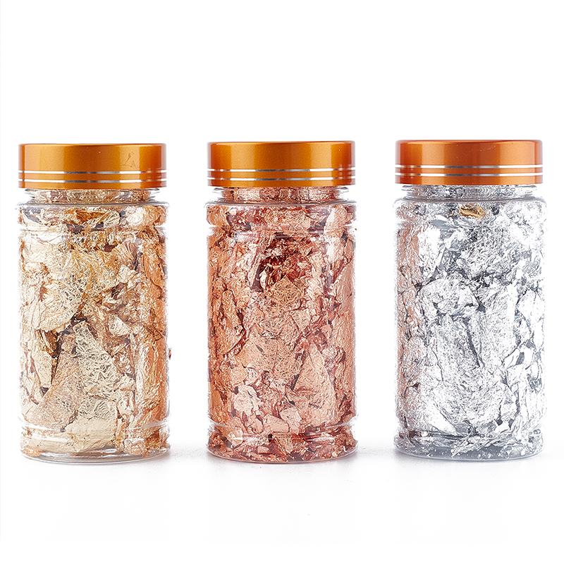 Buy 1Bottle Gold Foil Silver Foil Copper Foil Decorated Manicure 2G ...