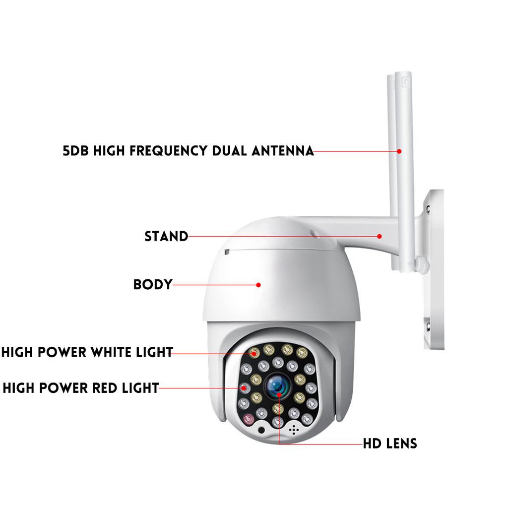 Buy [8xZOOM,Full HD 1080P, 23LEDs] WiFi PTZ 500W Pixel Camera Night ...