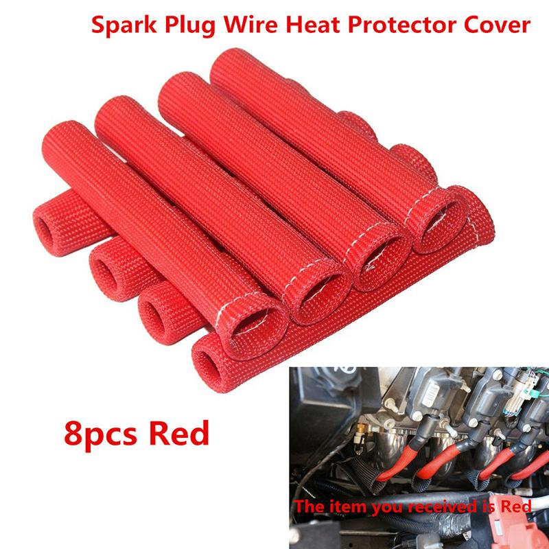 8x 1200° Spark Plug Wire Boot Heat Shield Protector Sleeve SBC BBC 350 ...