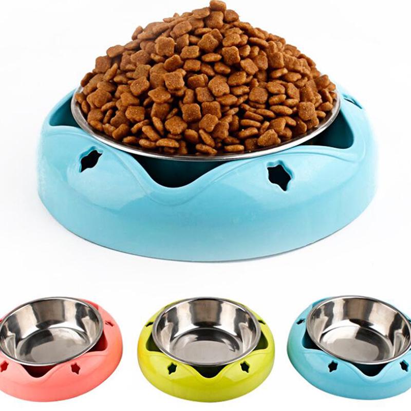 Buy Pet Bowl Stainless Steel Dog Bowl Non -Slip Cat Bowl Drinking Water ...