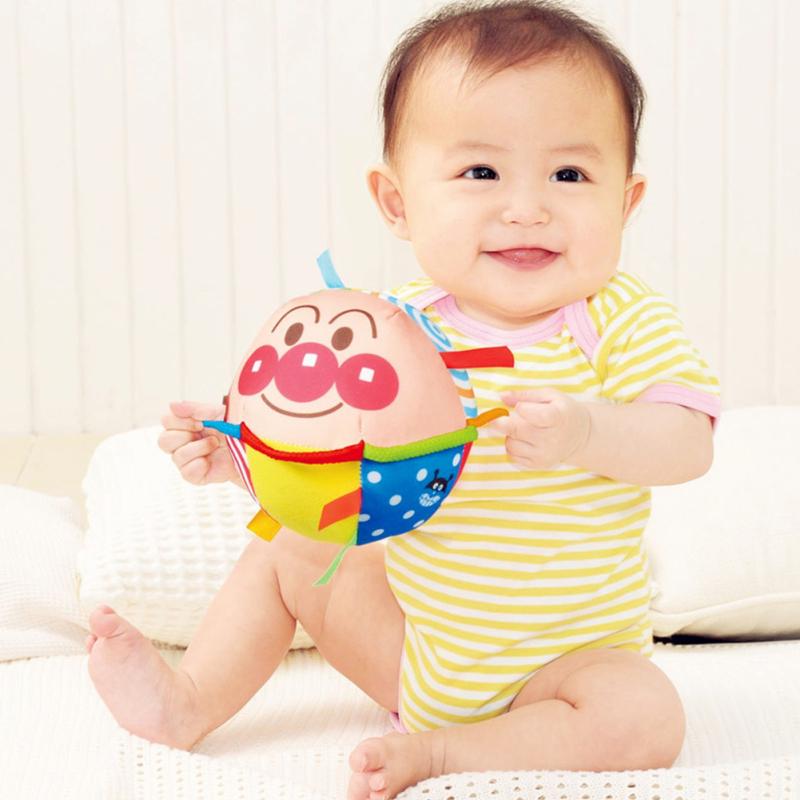 Cartoon Baby Soft Cloth Ball Rattle Ring Bell Colorful Ribbon Infant ...