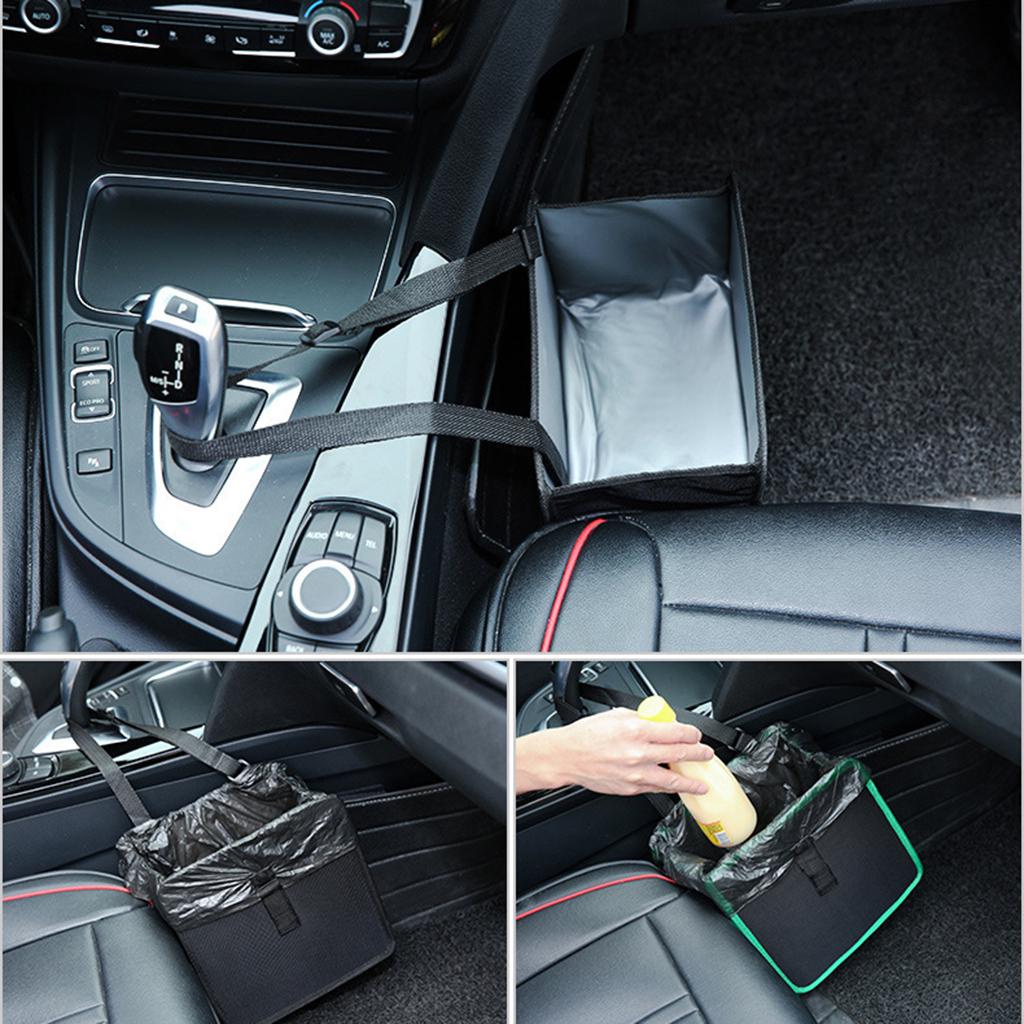 Buy Autos Trash Bag Car Garbage Can Leak Proof Bin Wastebasket Box ...