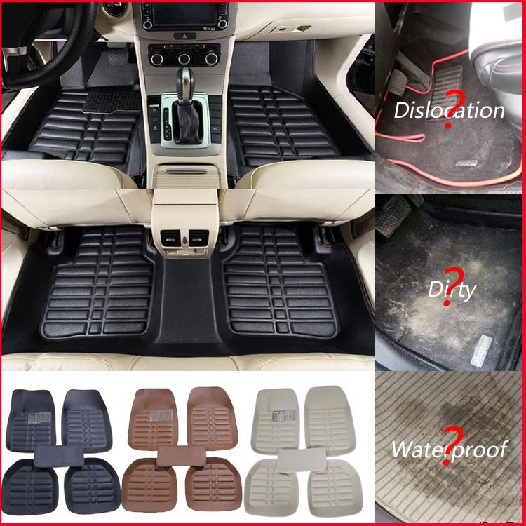 Buy Universal Car Auto Mats Liner Leather Carpet Front&Rear Fit Seat ...