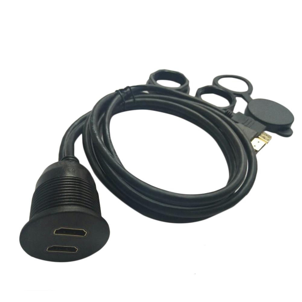 Buy Two In One Double HDMI Male To Female Waterproof 1m Extension Cord ...