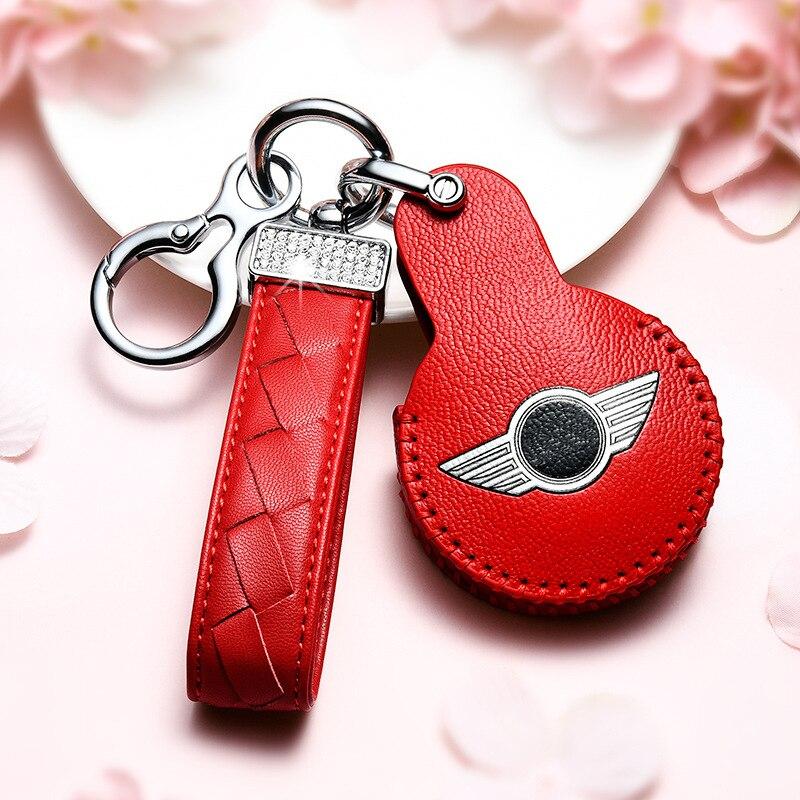 Buy Diamond Genuine Leather Car Key Case Cover Shell Bag For Bmw Mini ...