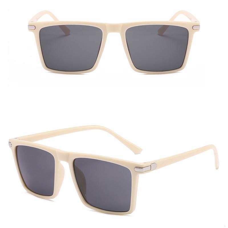 Buy Men's Square Reflective Sunglasses Large Frame Anti Glare Eyewear ...