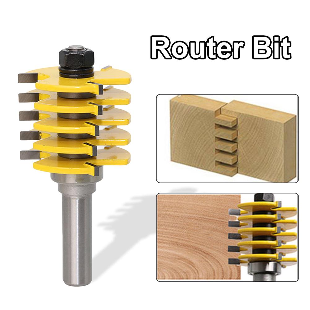 Buy 1/2" Shank Box Joint Router Bit Adjustable Woodworking Full Split ...