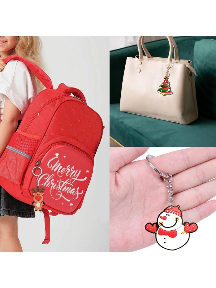 Buy 24Pcs Christmas Advent Calendar Keychain Creative Resin Keychains ...