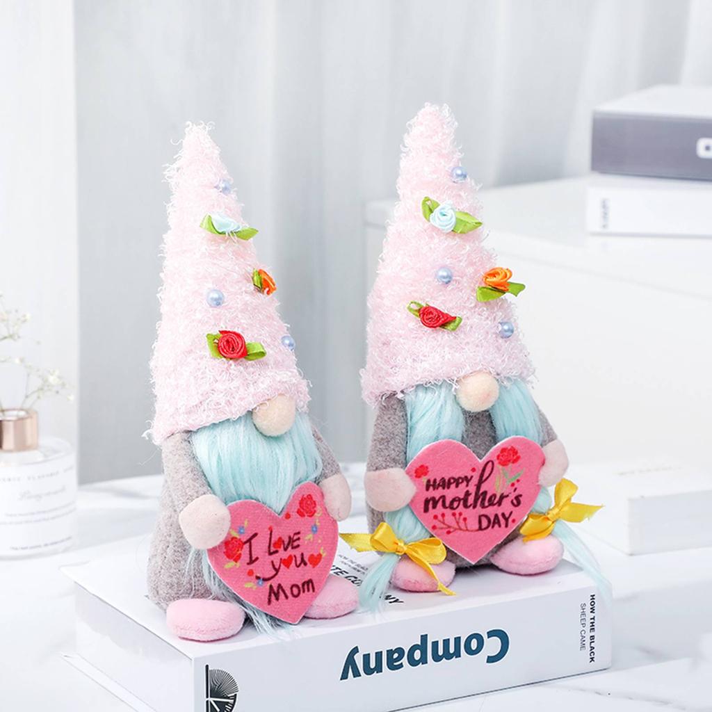 Buy Pink Gnome Spring Flowers Gnome Mother's Day Plush Gnomes Adorable ...
