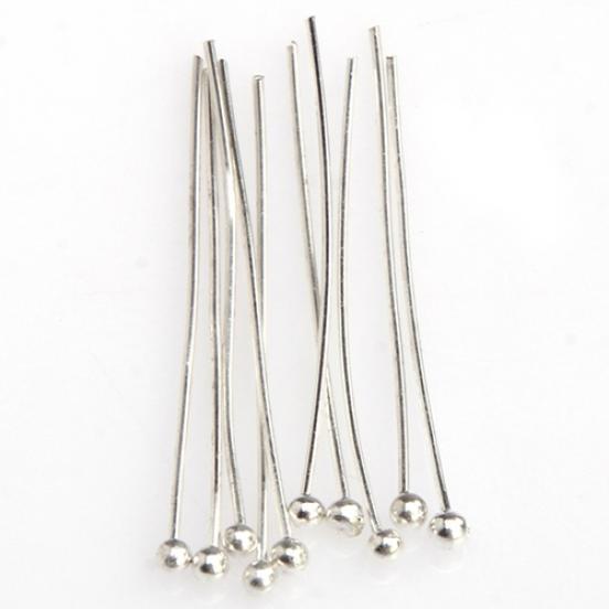 Buy 100Pcs Silver Ball Head Needle Jewelry Making Found Diy Craft Head ...