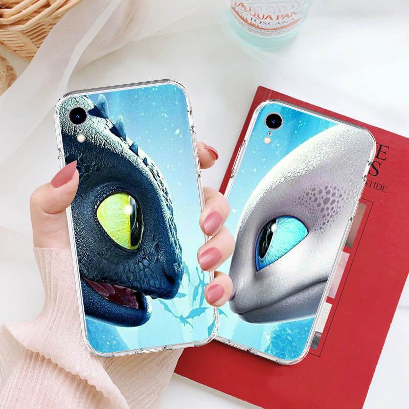 Buy Cute Toothless Dragon Transparent Couple Phone Case for Iphone 7 8 ...