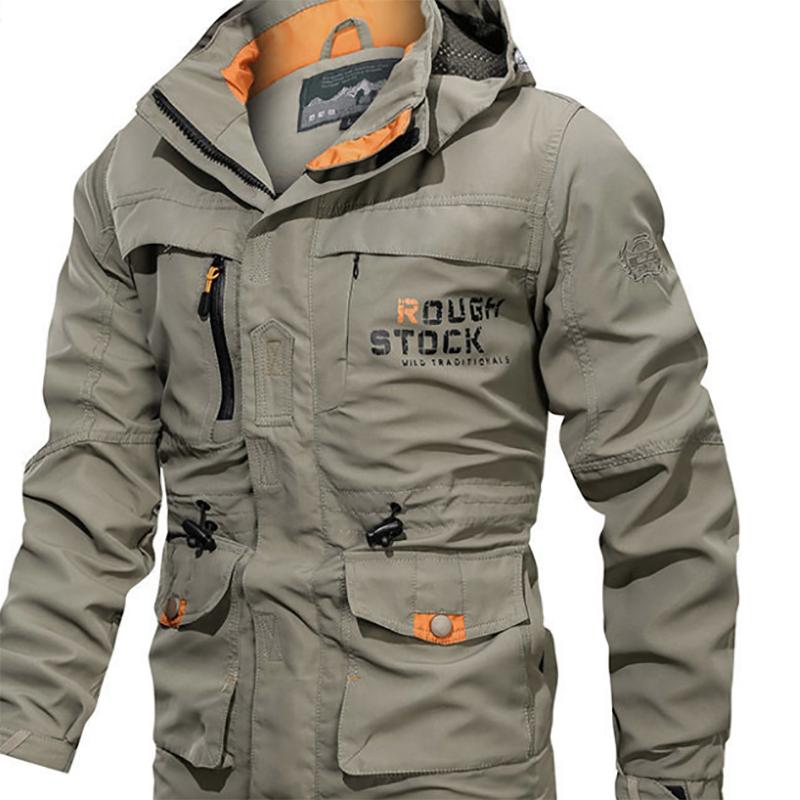 Köp Men's Spring Outdoor Windproof Jacket Multi-pocket Jacket Loose ...