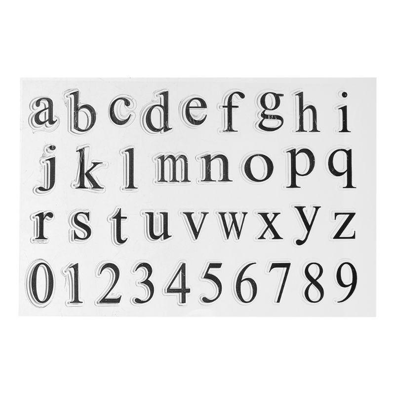 Buy Alphabet Silicone Clear Seal Stamp DIY Scrapbooking Embossing ...