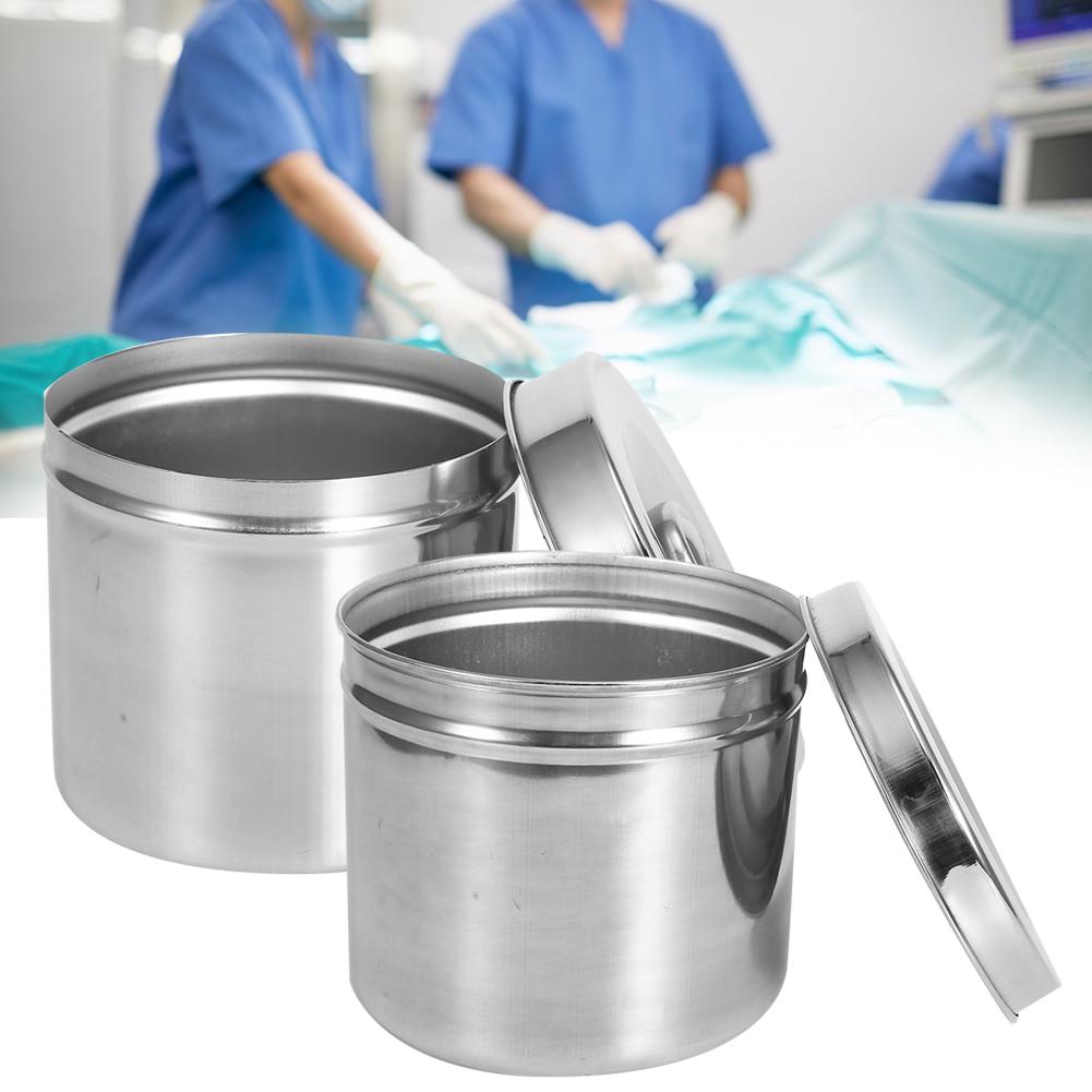 Buy Stainless Steel Ointment Jar Dressing Cotton Box Iodophor Gauze ...