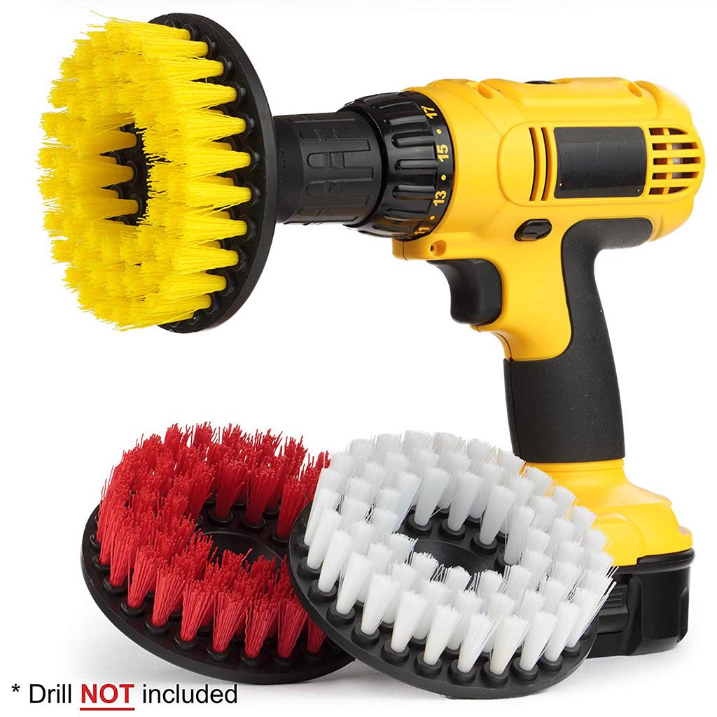 Buy 3 Piece Scrub Brush Power Drill Cleaning Brush Cleaner Combo Tool ...