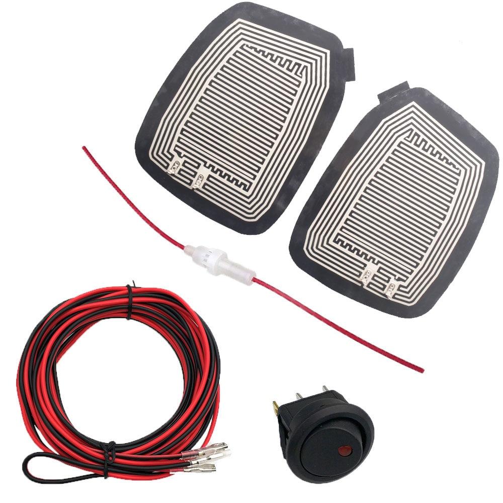 Buy A Pair Universal DC 12V Car Mirror Heated Pad Side Mirror Glass ...