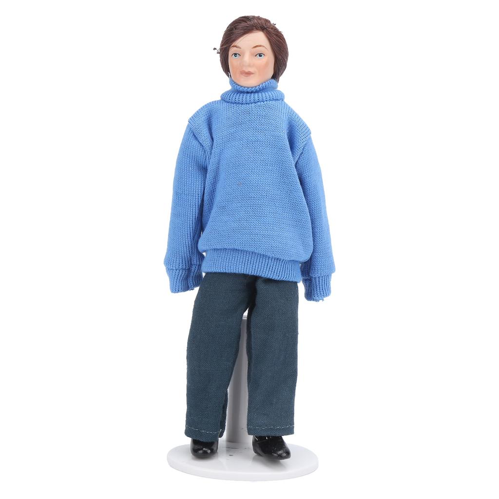 Cheap 1:12 Dollhouse Young Man Figures Miniature Porcelain People with ...