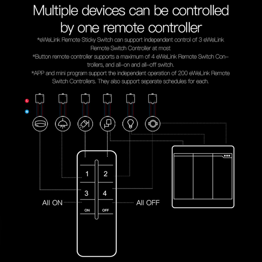 Buy 2.4G Wireless Mini Switch Module Remote Control Light Controller ...