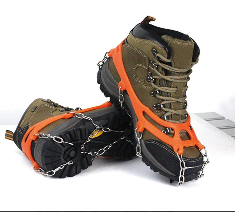 Outdoor 8 Tooth Stainless Steel Crampons Winter Snow Shoe Cover Hiking ...