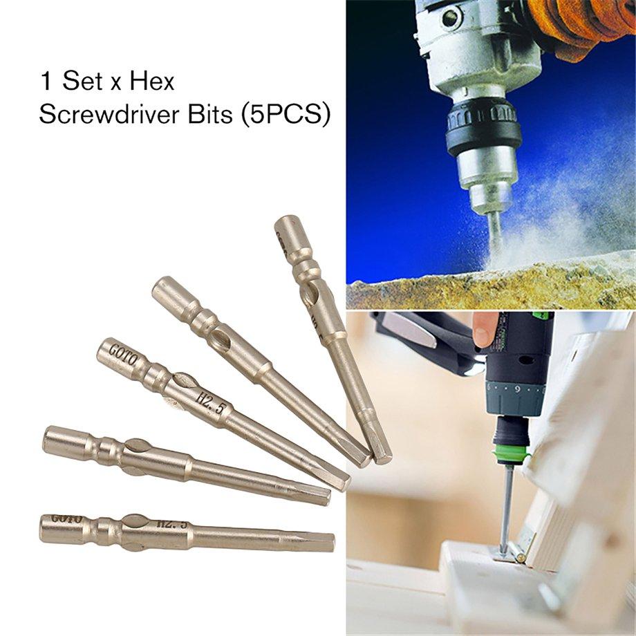 Buy KC Goto S2 Steel 5PCS Magnetic Precision Hex Screwdriver Bits Set ...