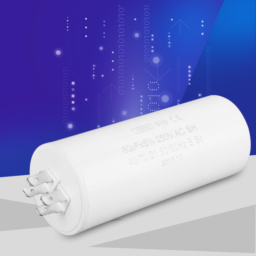 Cheap CBB60 Cylinder Shaped Run Capacitor AC 250V 80uF 50/60HZ for ...