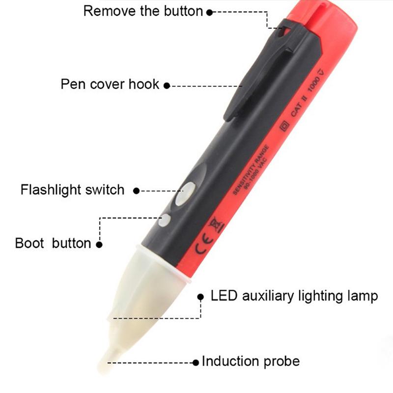 Buy 1Pc Practical Non-Contact Pen Power Detector Sensor Ac 90-1000V ...