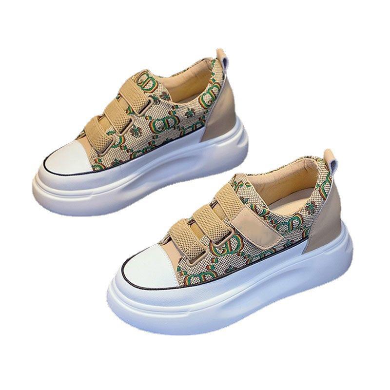 Cheap Women Sneakers Platform Shoes Leather Patchwork Casual Sport ...