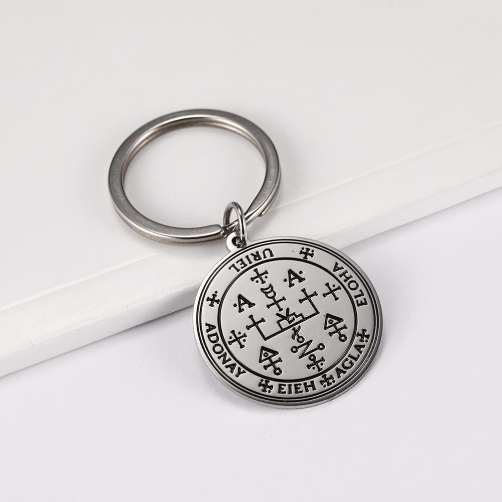 Buy URIEL SAMEL Archangels Angel Amulet Car Keychain Holder Stainless ...
