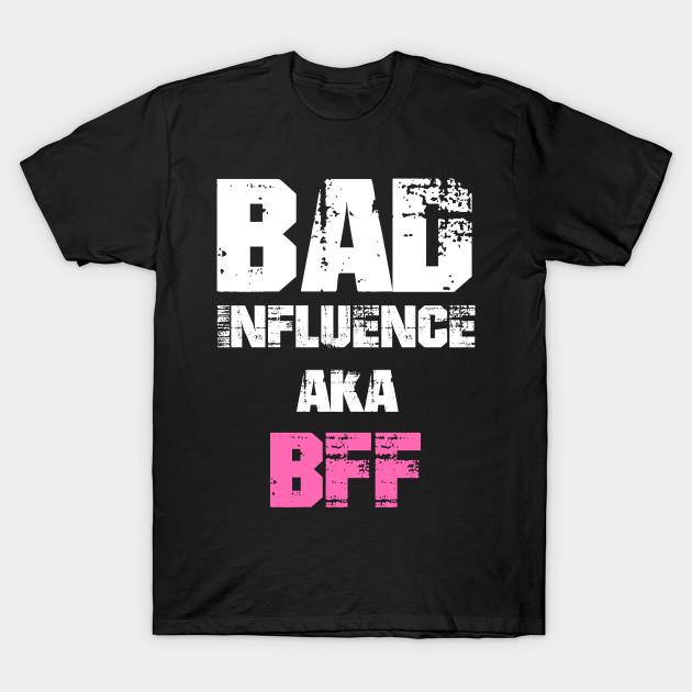 Buy Men Black Print T-shirt Super Large TShirt bad influence aka bff ...