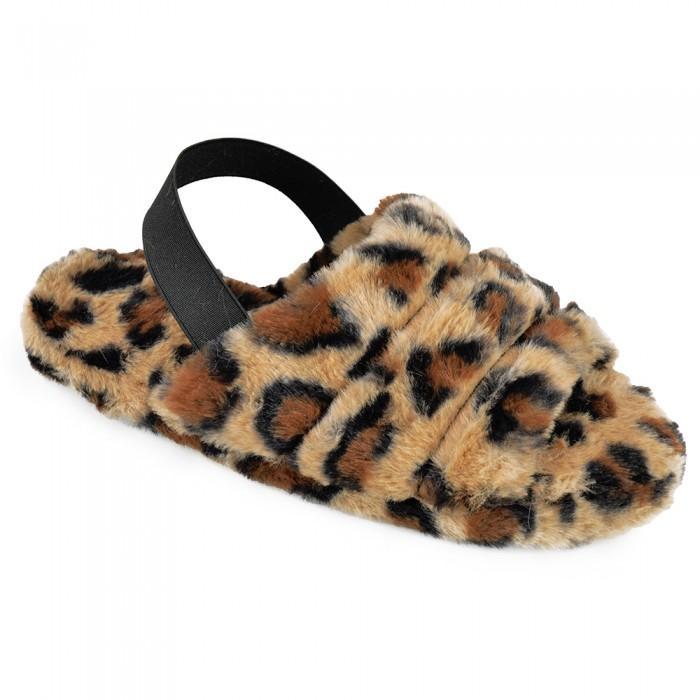 Cheap Slumberzzz Womens / Ladies Leopard Quilted Backstrap Mule ...