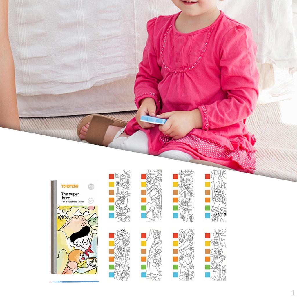 Pocket Watercolor Painting Book Coloring Game Creativity Drawing Arts ...