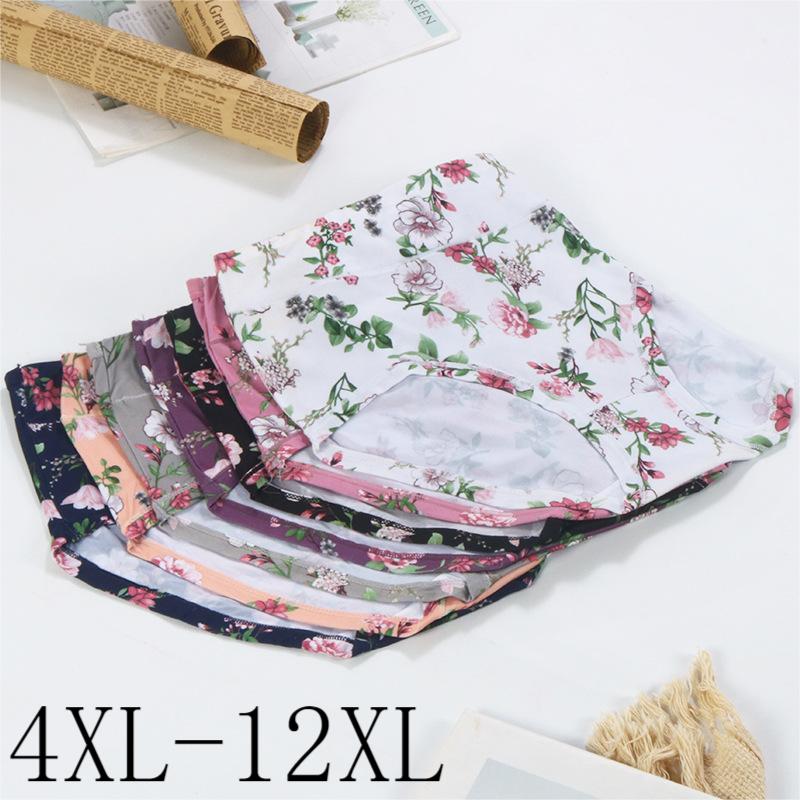 Buy 4XL-12XL Sexy Women's Mid Waist Panties High Elasticity Underwear Breathable Large Size ...