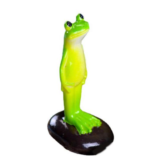 Buy High Simulation Frog Statue Art Craft Resin Mini Standing Frog ...