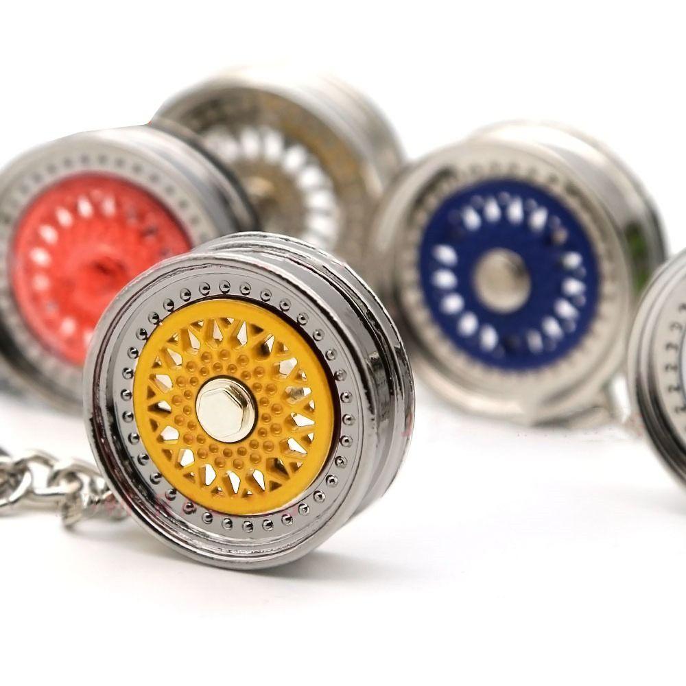 Metal 3D Keychain Miniature Car Wheel Keychain Wheel Rim Keyring Wheel ...