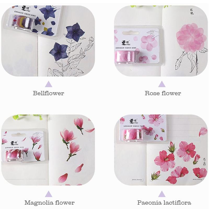 Buy Petals Washi Tape Sticker Flower Decorative Tape Diameter School ...