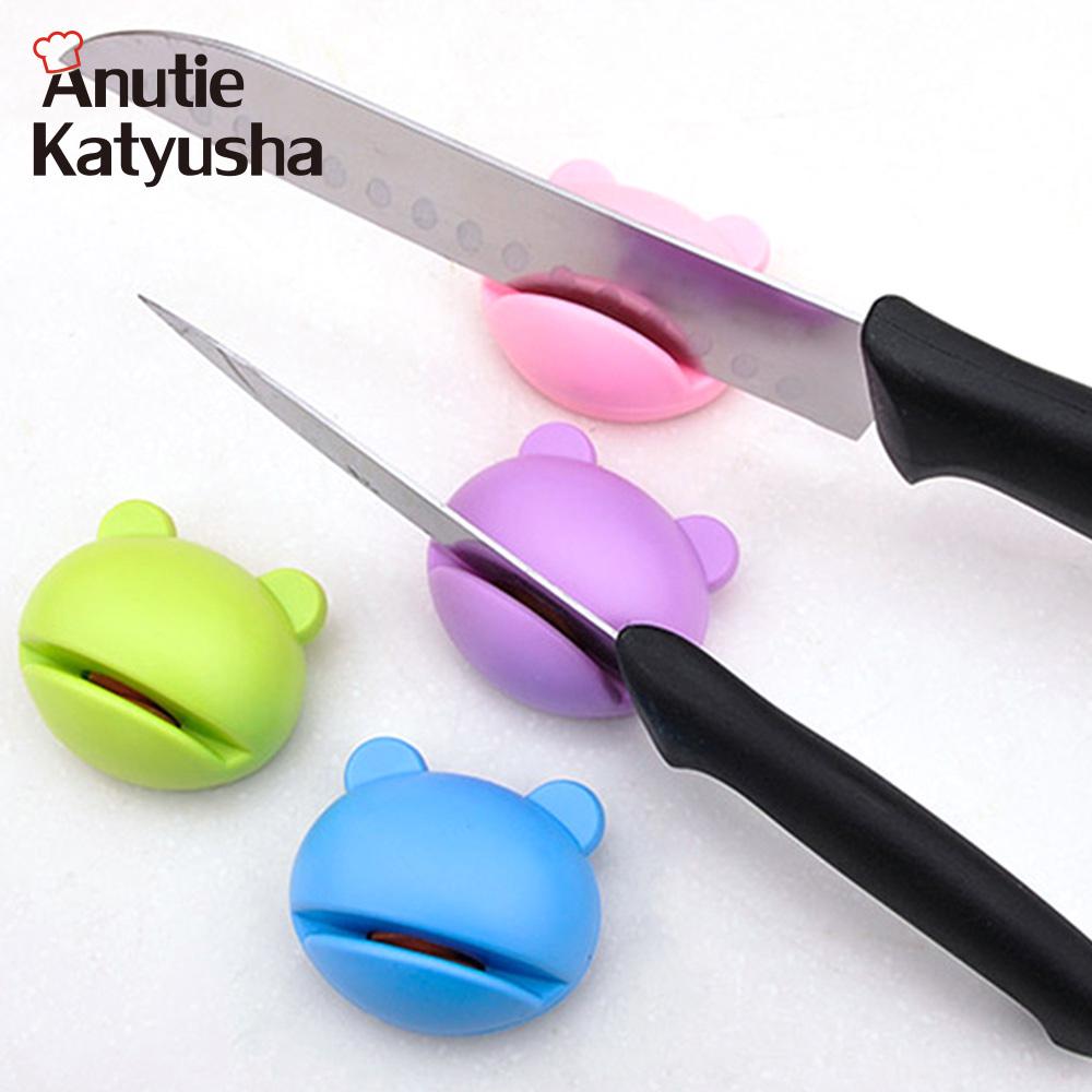 Buy 4 Colors Multifunction Knife Sharpener Cute Cartoon Shape Mini ...