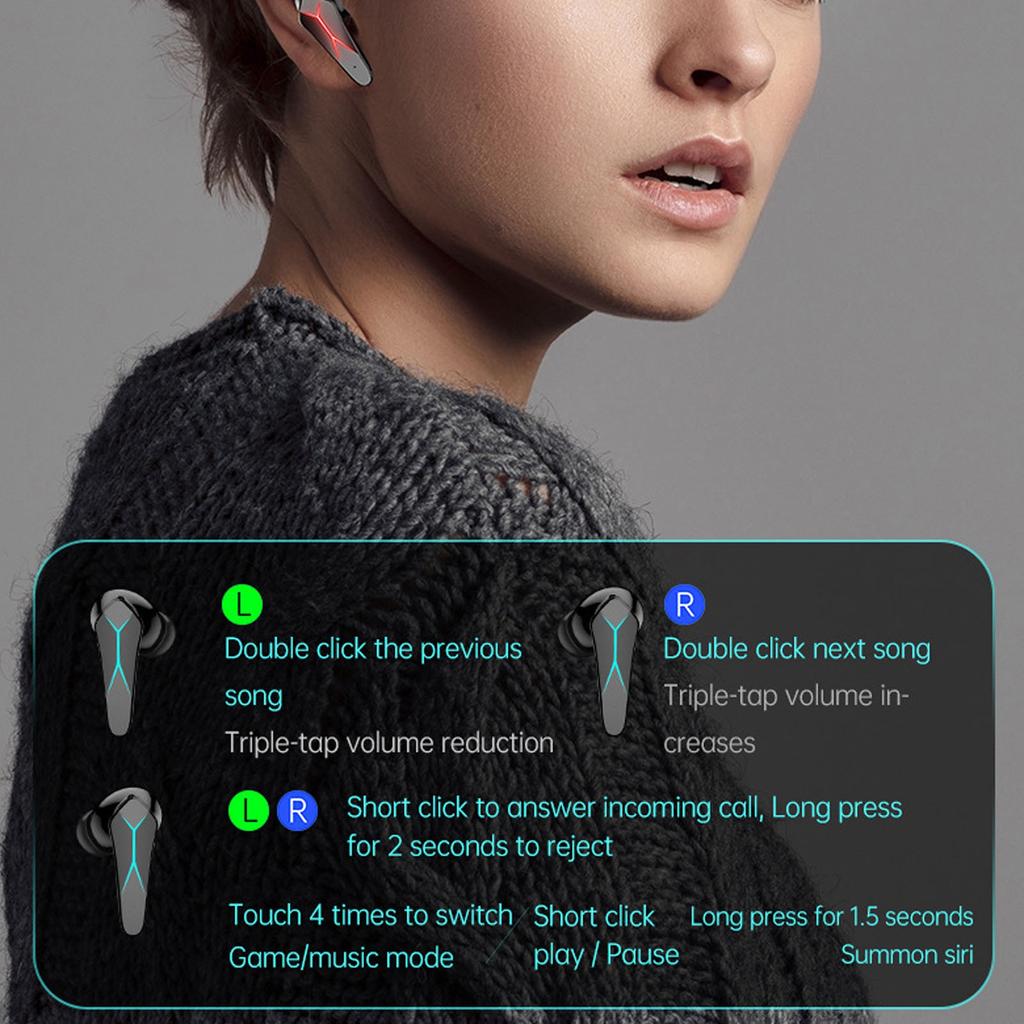 X7 BT Gaming Earbuds Wireless Low Latency Noise Canceling High Fidelity ...