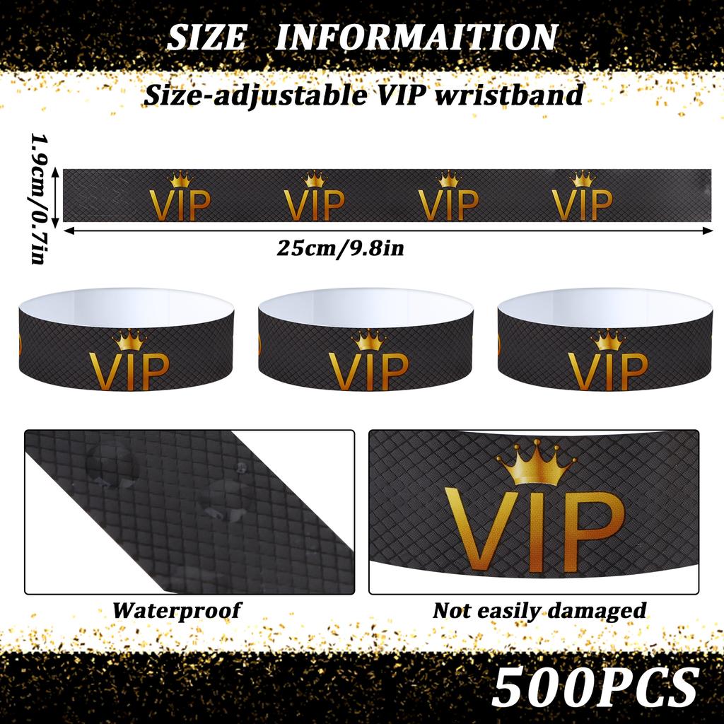 Buy 500Pcs Vip Wristband Active Waterproof Wristband Vip Plastic ...
