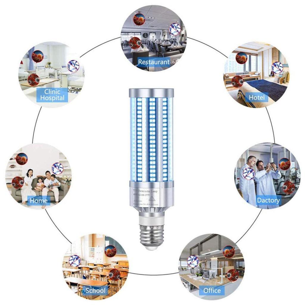 Buy Led Halogen 2020 Newest 60W Uv Lamp Germicidal Uvc Led Bulb E26 E27 Base Ozone Free Uvc ...
