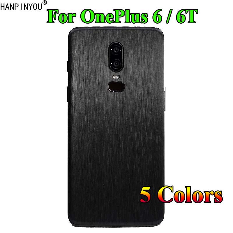 Buy For OnePlus One Plus 6 6T Full Back Brushed Metal Decal Skin ...