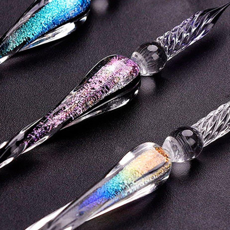 Buy New High Quality Colored Glass Enamel Pen Gift Box Set Pen Glass ...