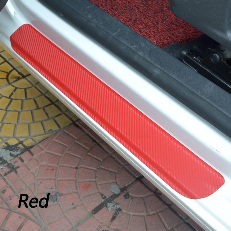 Buy 4pcs Waterproof Sticker Car Carbon Fiber Scuff Plate Universal Door ...