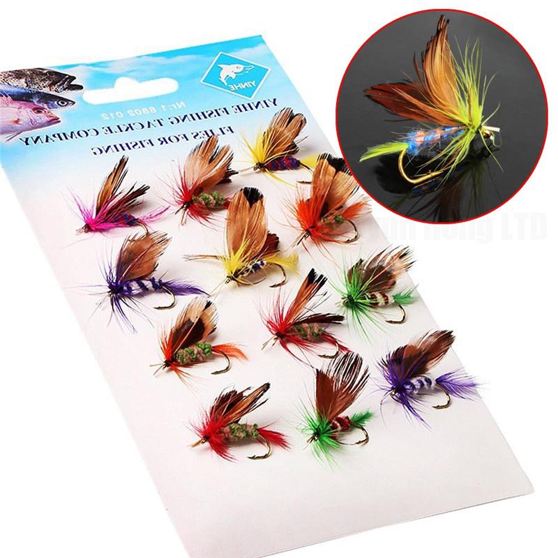 Fly Fishing Lures Fishing Bait Bass Salmon Trouts Flies Assortment ...