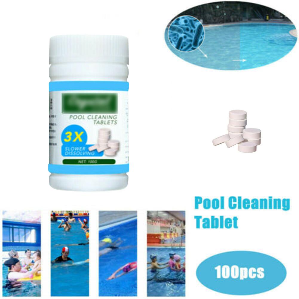 💰Comprar 100 Tablets Pool Cleaning Tablet Floating Chlorine Hot ...