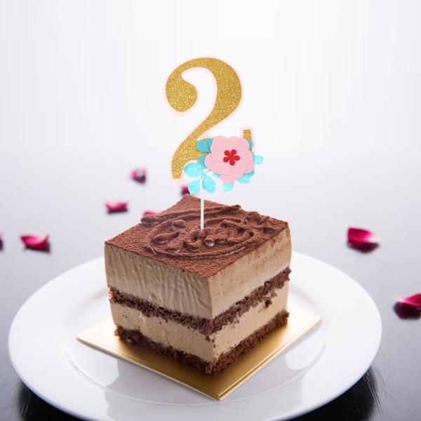 Buy Number 2 Cake Topper Dessert Cake Picks Decoration Party Chic ...