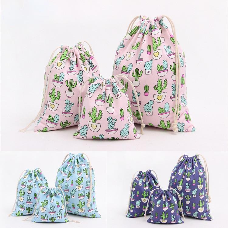 Cotton Drawstring Travel Pouch Portable Waterproof Clothing Underwear ...