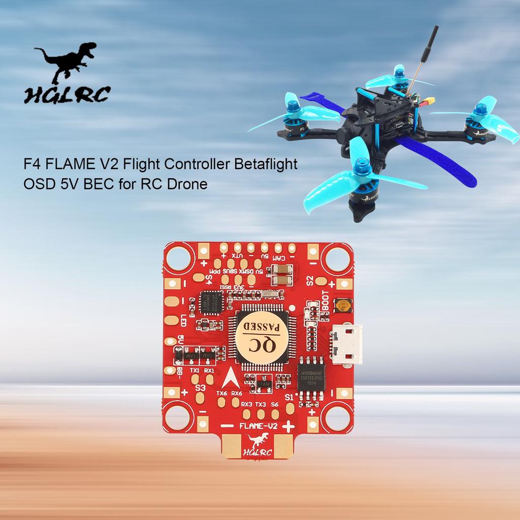 Buy HGLRC F4 FLAME V2 Lipo Flight Controller Betaflight OSD 5V BEC for ...