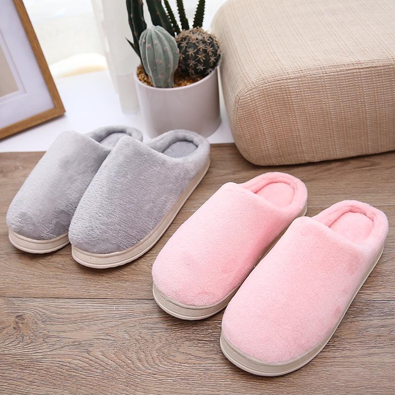 Buy Indoor Indoor Wooden Floor Warm Cotton Slippers Autumn and Winter ...